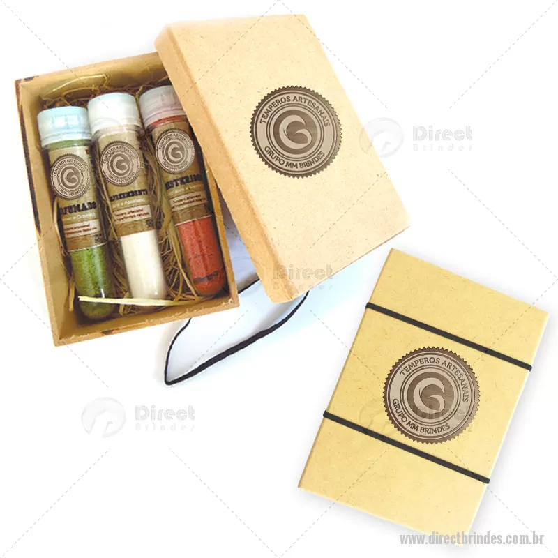 Kit Temperos 3 Peças Personalizado Barato - DRTKTP001 - Kit tempero
